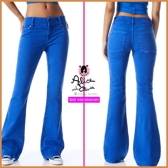 Alice + Olivia | Jeans | Alice Olivia Stacey Low Rise Blue Bell Bottom ...
